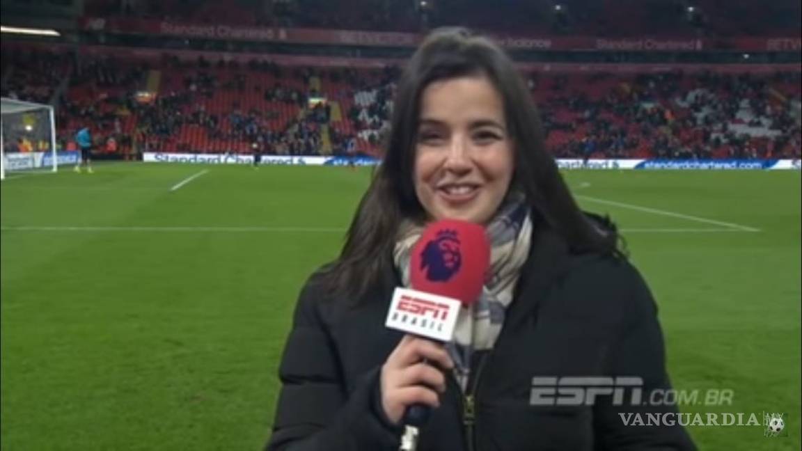 Reportera de ESPN recibe balonazo en vivo