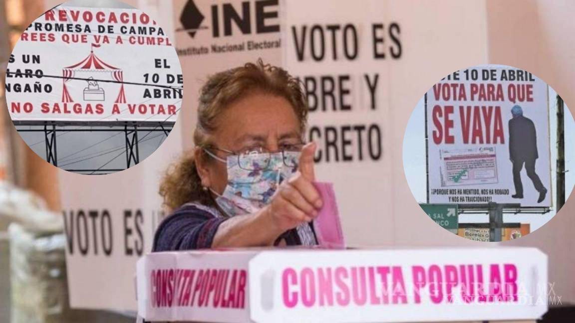 Aparecen nuevos anuncios de la Revocación de Mandato... pero en contra ...