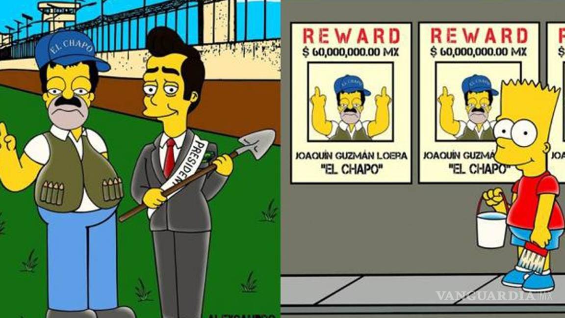 "El Chapo", al estilo de Los Simpson