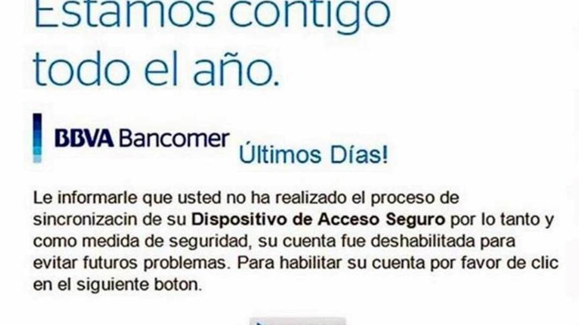 Lanza Condusef alerta sobre correo fraudulento de Bancomer