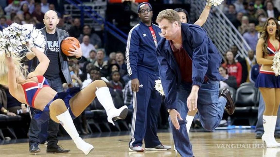 Will Ferrell dio un balonazo a una porrista NBA
