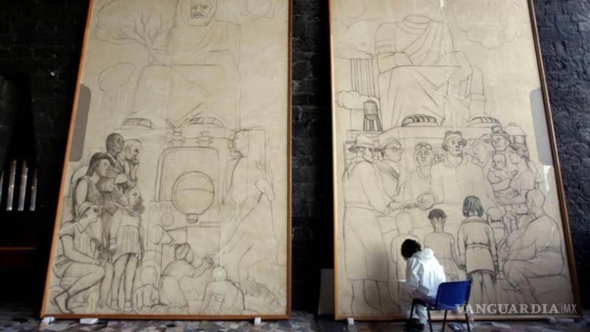 Exhiben en EU historia de polémico mural de Rivera