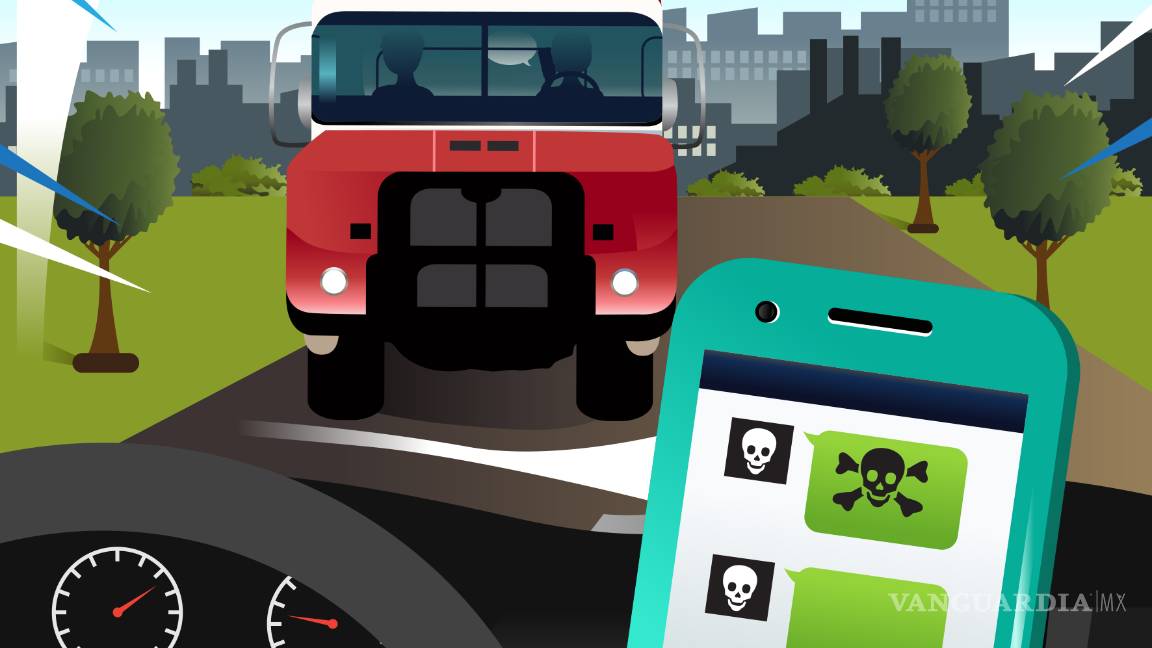 Textear al conducir; 1ª causa de muerte