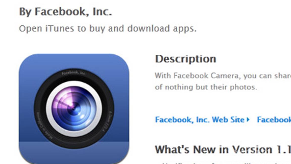 Actualización de Facebook Camera incluye notificaciones