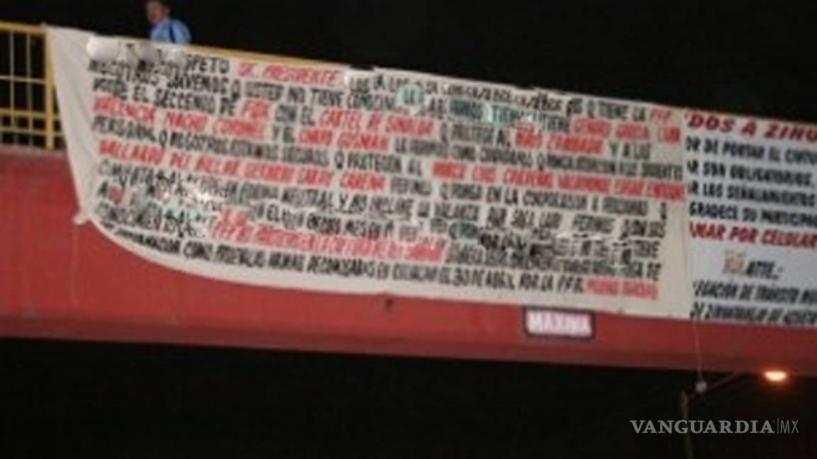 Aparecen narcomantas en Cancún