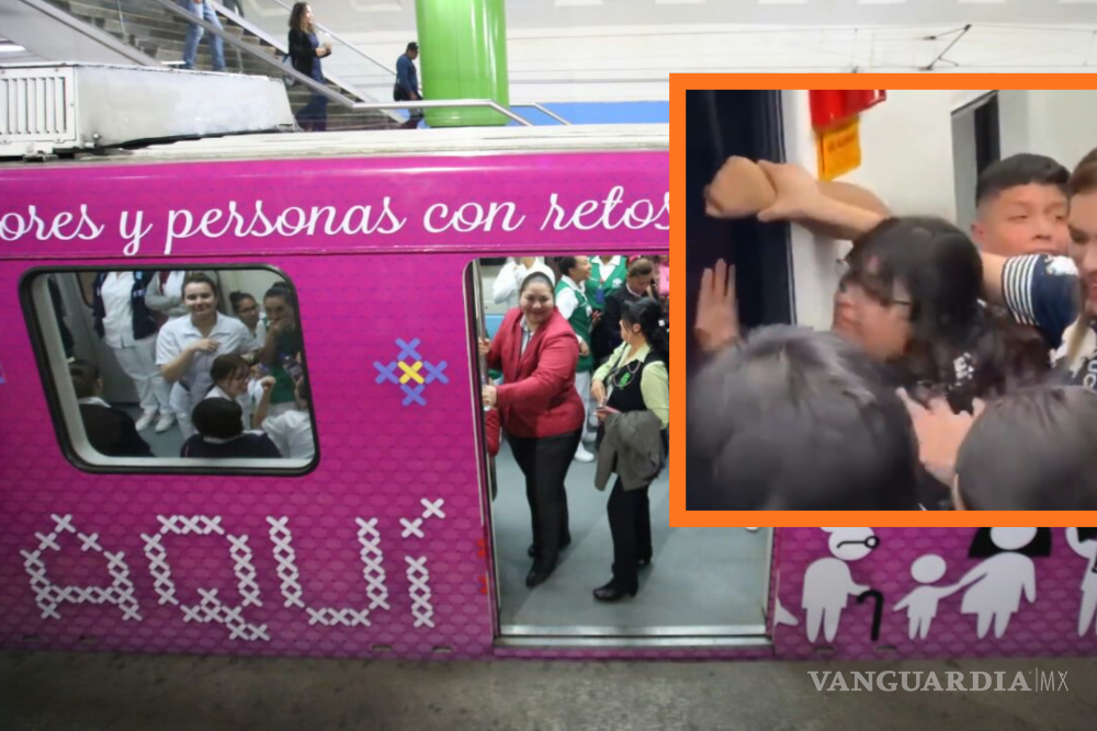 Mujer es bajada a la fuerza del Vagón Rosa por aficionados de Rayados ...