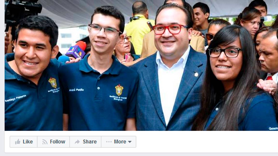 Publican en cuenta de Facebook de Javier Duarte