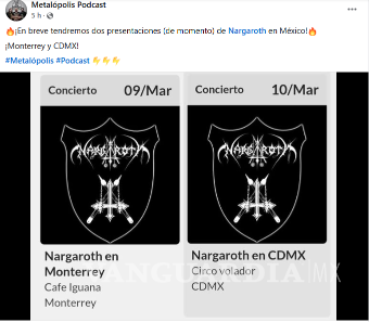 Nargaroth sorprende a México con dos fechas imprevistas de concierto