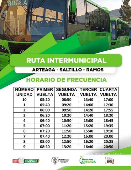 ¡Ya está listo ‘El Arteaguense’! Estos son los horarios de la nueva ...