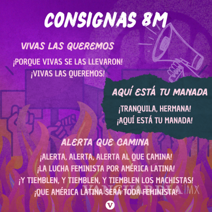 ¿Qué se grita en la marcha del 8M? Estas son las letras de las ...