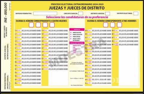 Revelan boletas del INE para elección judicial en México: Significado de los diseños, colores y ...