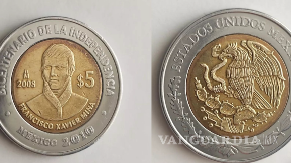 Monedas conmemorativas de 5 pesos se cotizan en miles de pesos