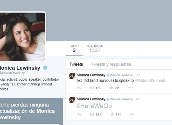Mónica Lewinsky se estrena en Twitter