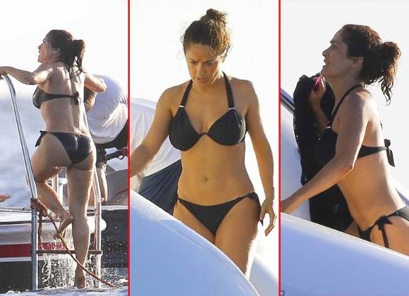 Salma Hayek presume sus curvas a los 48 años