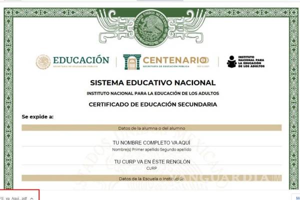 Certificado SEP... así puedes descargar GRATIS los certificados de primaria y secundaria por estado