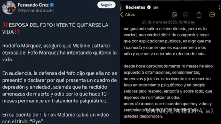 Pareja de Fofo Márquez revela que intentó quitarse la vida debido al acoso y las amenazas recibidas
