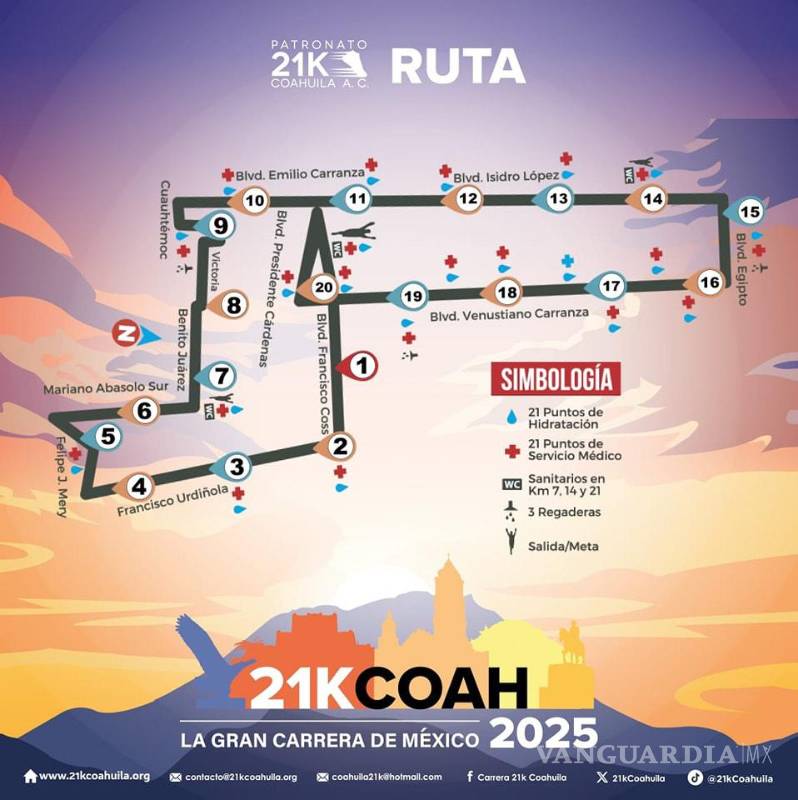 Todo lo que debes saber sobre la 21K Coahuila 2025 ‘La Gran Carrera de ...