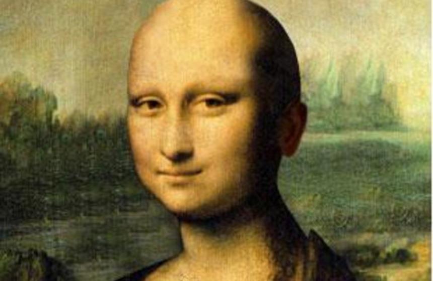 Mona Lisa calva busca hacer conciencia sobre el cáncer