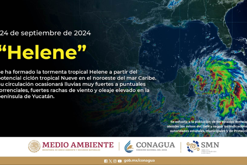 Tormenta tropical Helene se forma en el Atlántico; QR en alerta