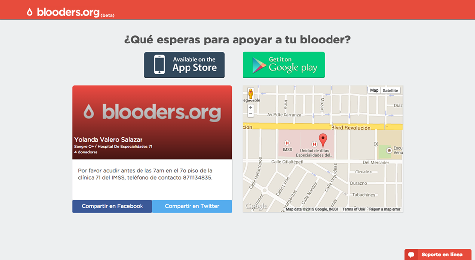 “Blooders”, la app para donadores de sangre