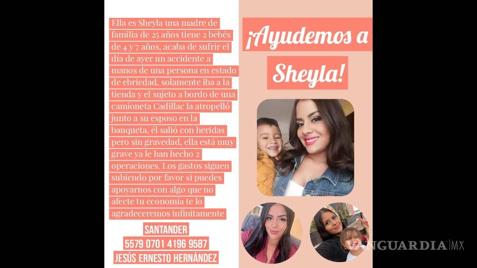 Sheyla lucha por su vida tras ser embestida por una camioneta en ...