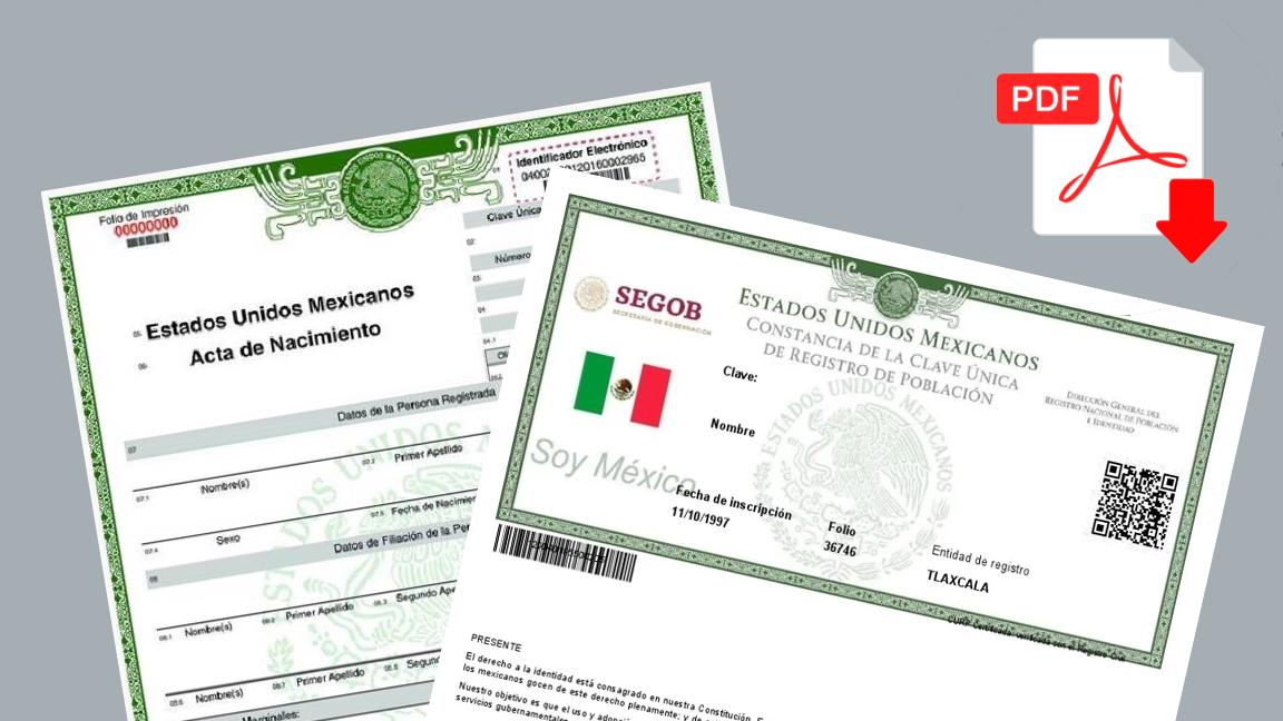 En este regreso a clases... así de sencillo puedes descargar el acta de nacimiento y CURP ...